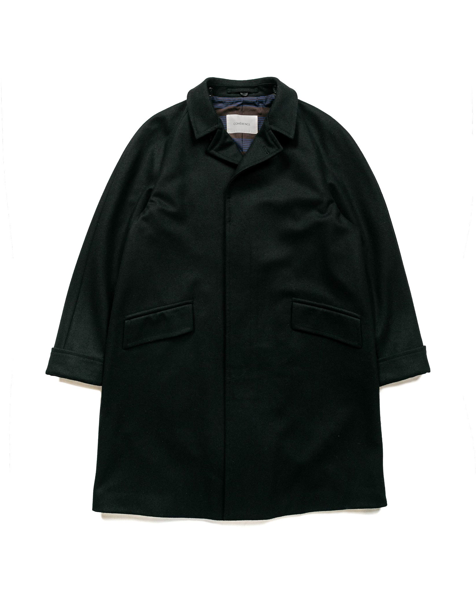 Cohérence Corb Melton Jersey Over Coat Black – lost & found