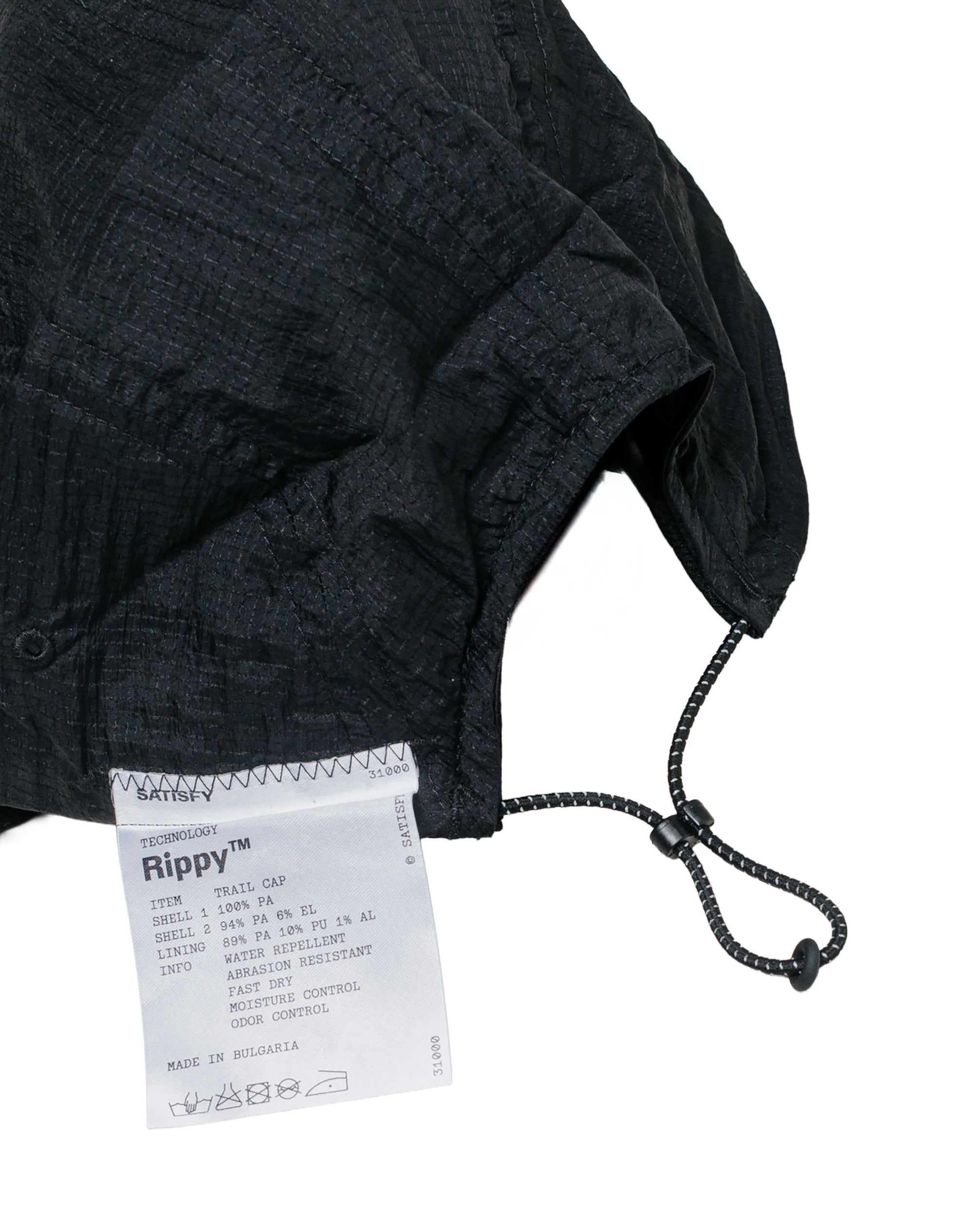 SATISFY Rippy Trail Cap Black – lost & found