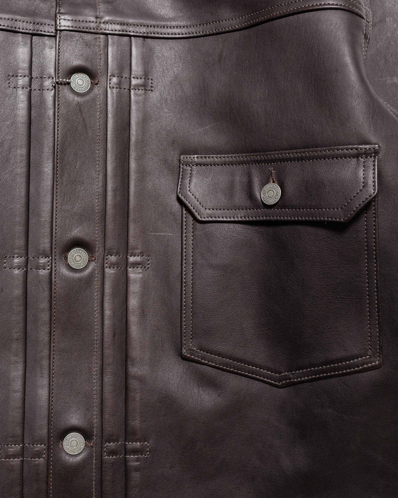 The Real McCoy's MJ23013 Type I Leather Jacket Black – lost & found