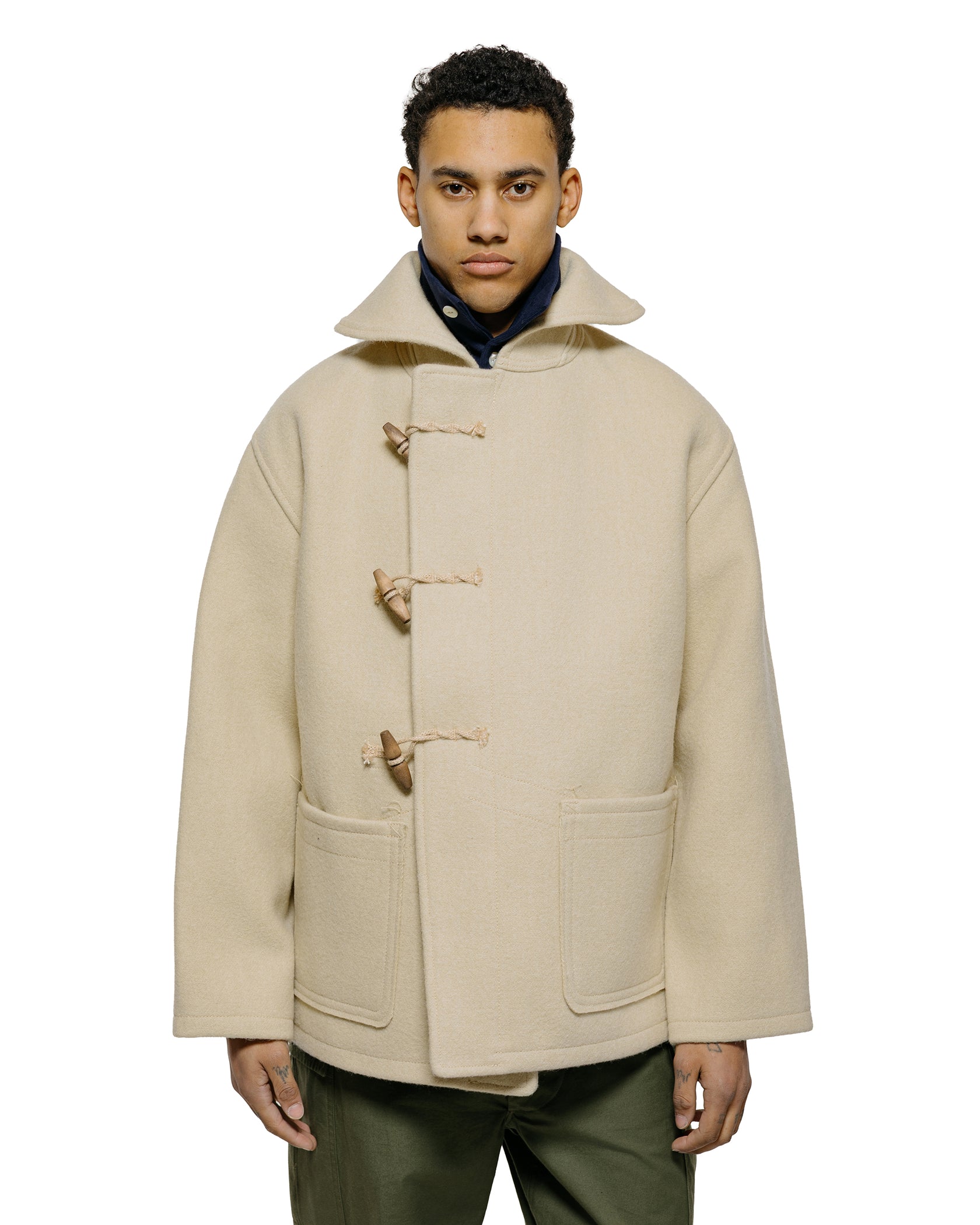 The Real McCoy's MJ25102 WWII British Fearnought Duffle Coat, ARP Ecru ...